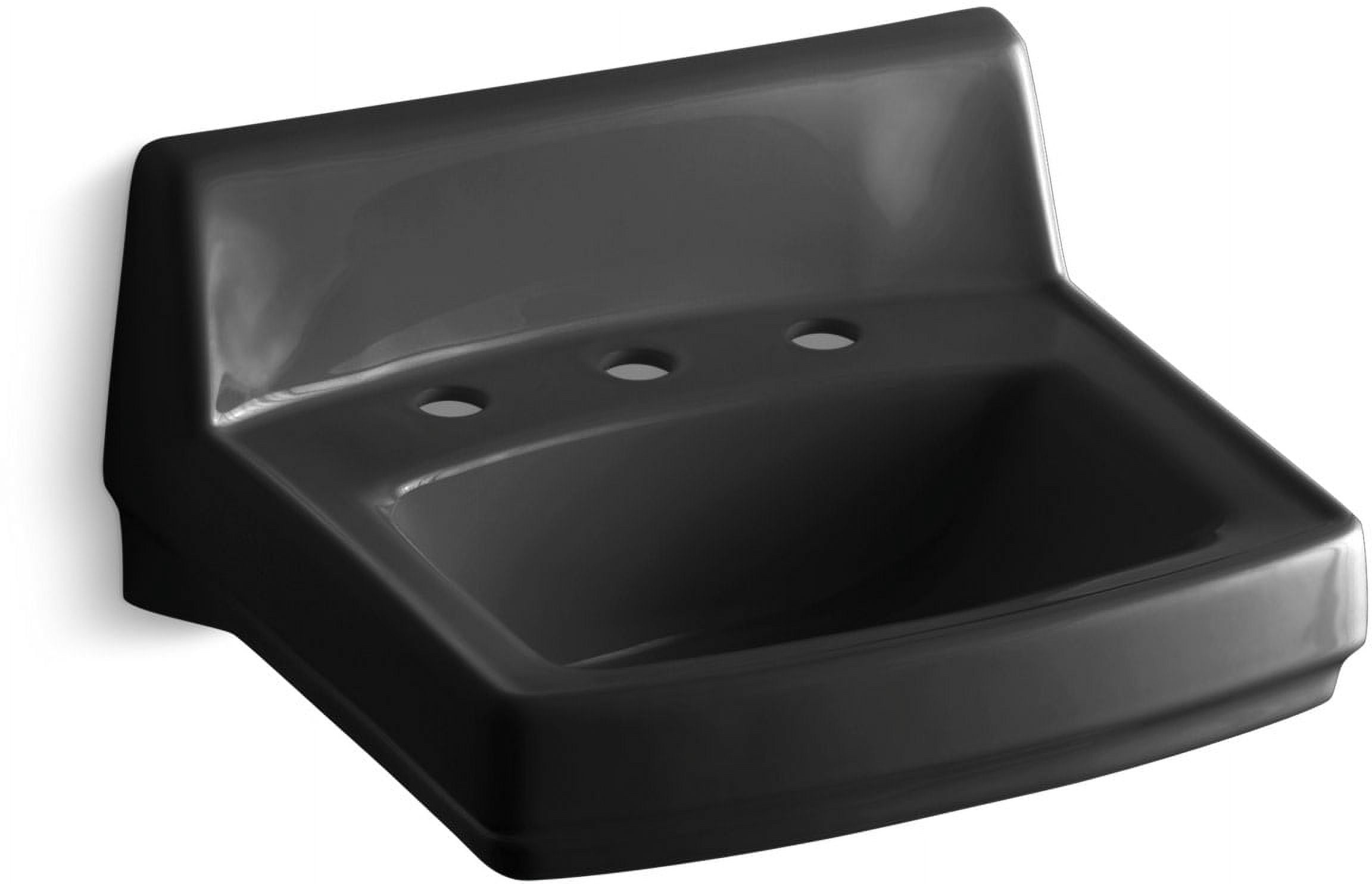 Kohler K-2030 Greenwich 20-3/4" Wall Mounted Bathroom Sink - Black ...