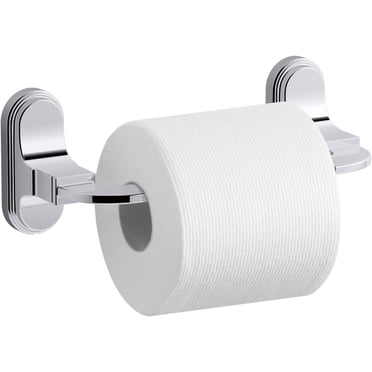 Moen 8-Inch Bathroom Grab Bar, Brushed Nickel, Integrated Toilet Paper ...