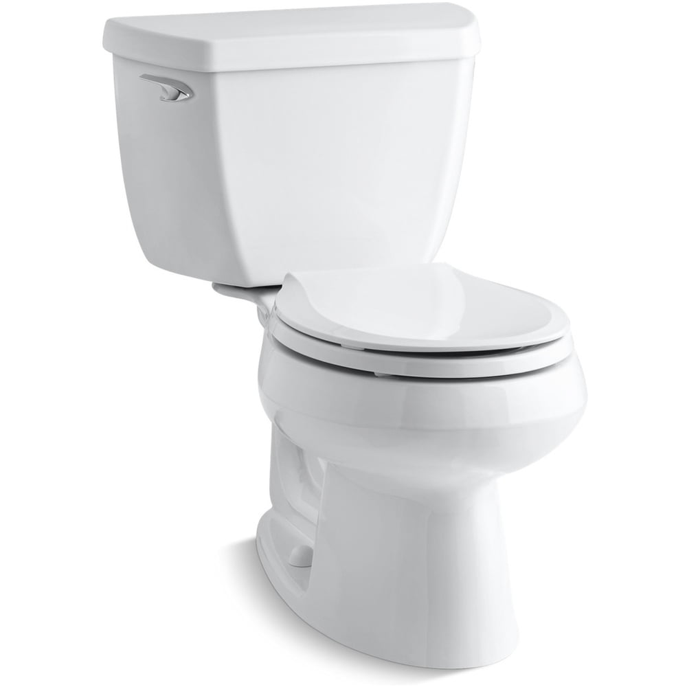 Kohler K-3577-0 Wellworth Classic Round-Front 1.28 GPF Toilet, White ...