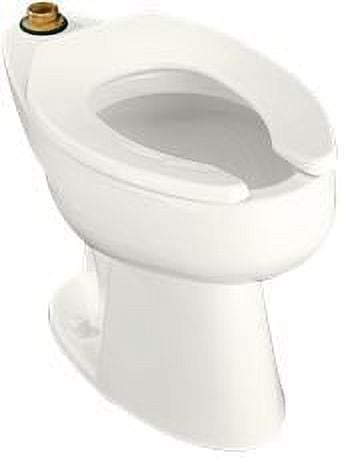 Kohler K-4368-0 White Highcliff Top Spud ADA Elongated Toilet Bowl ...