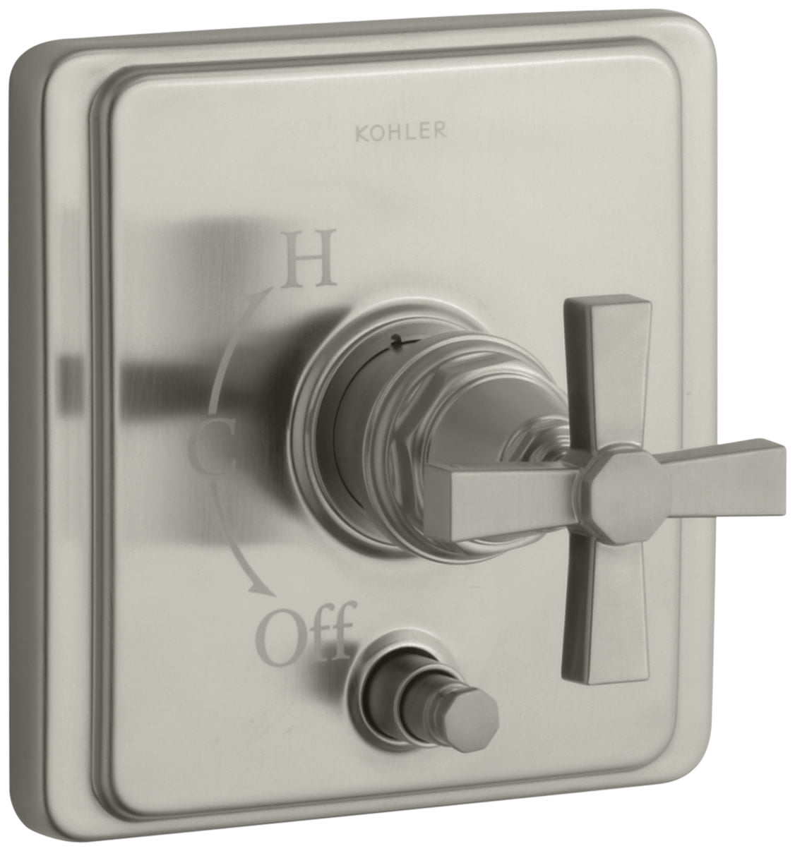Kohler K-T98757-3A Pinstripe Pressure-Balancing Valve Trim - Nickel ...