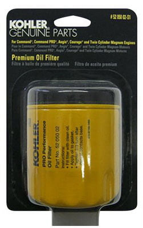 Kohler Large Capacity Spin On Replacement Oil Filter For Use With All ...