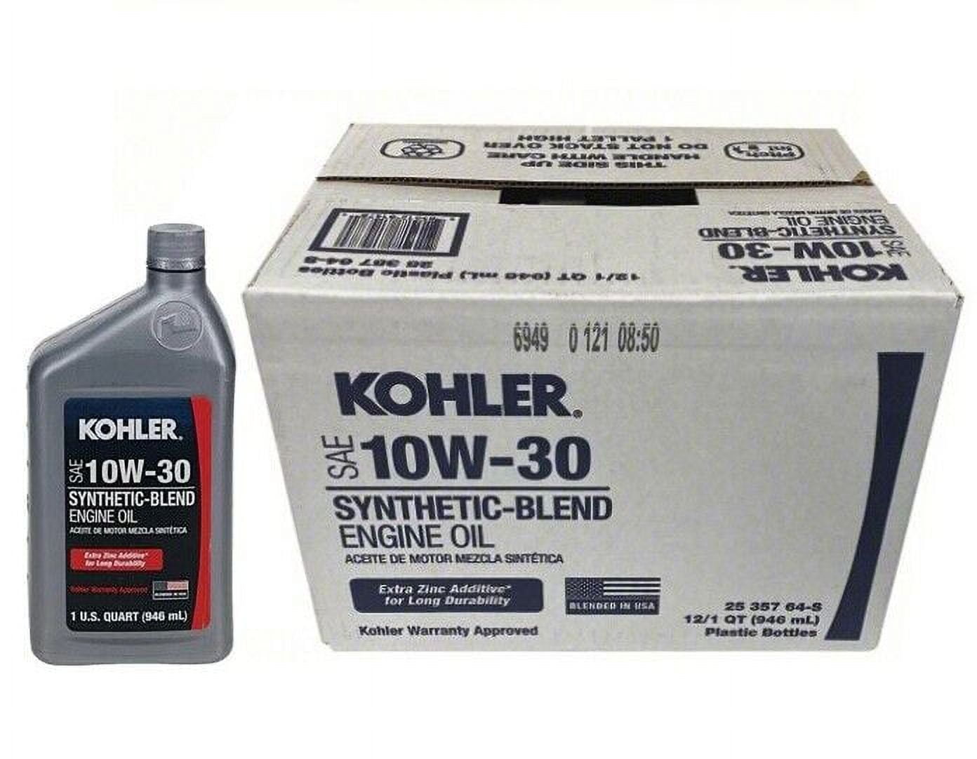 Kohler Synthetic Blend Universal 10W-30 Oil Case, Four-cycle Engine Oil ...