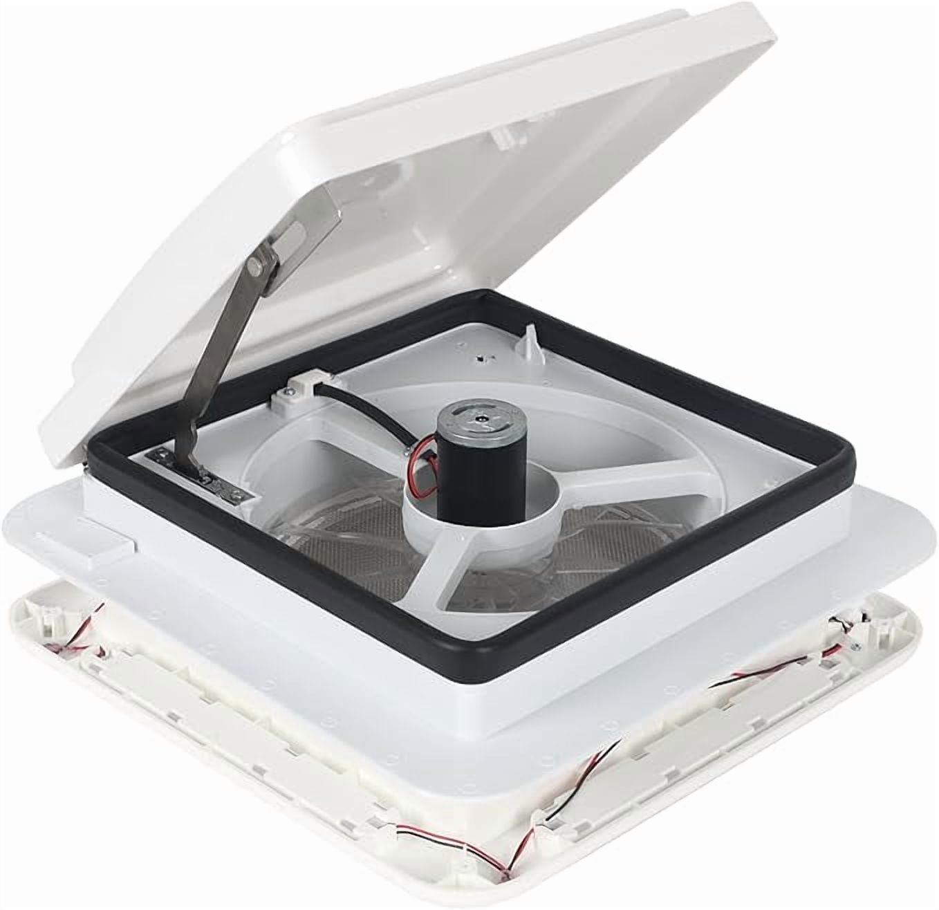 Kohree 14" RV Roof Vent Fan, 12V Air Ventilation RV Exhaust Fan with Adjustable Lid, Two-Way Air ...