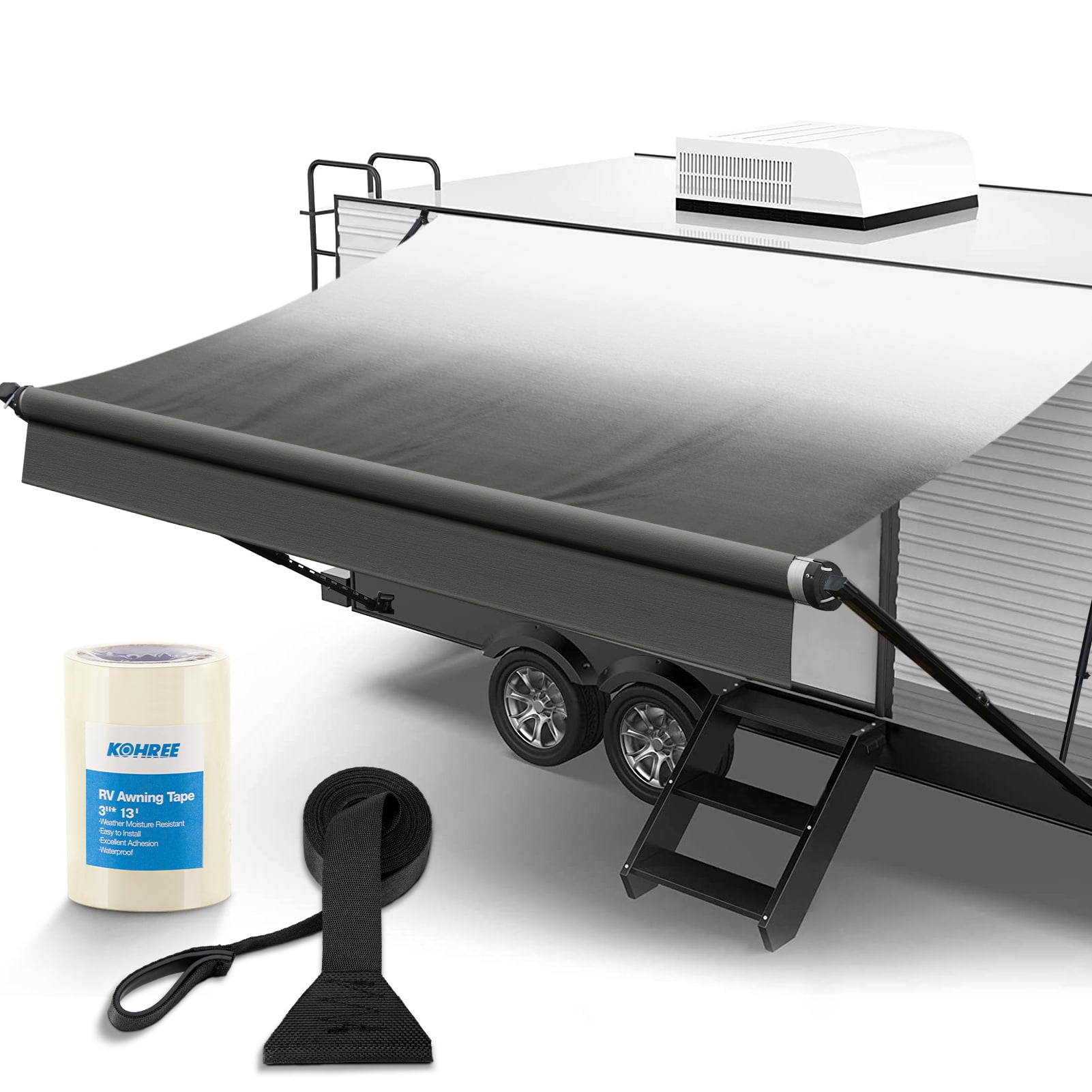 Kohree 18' RV Awning Fabric Replacement,19oz Heavy Duty Premium Grade ...