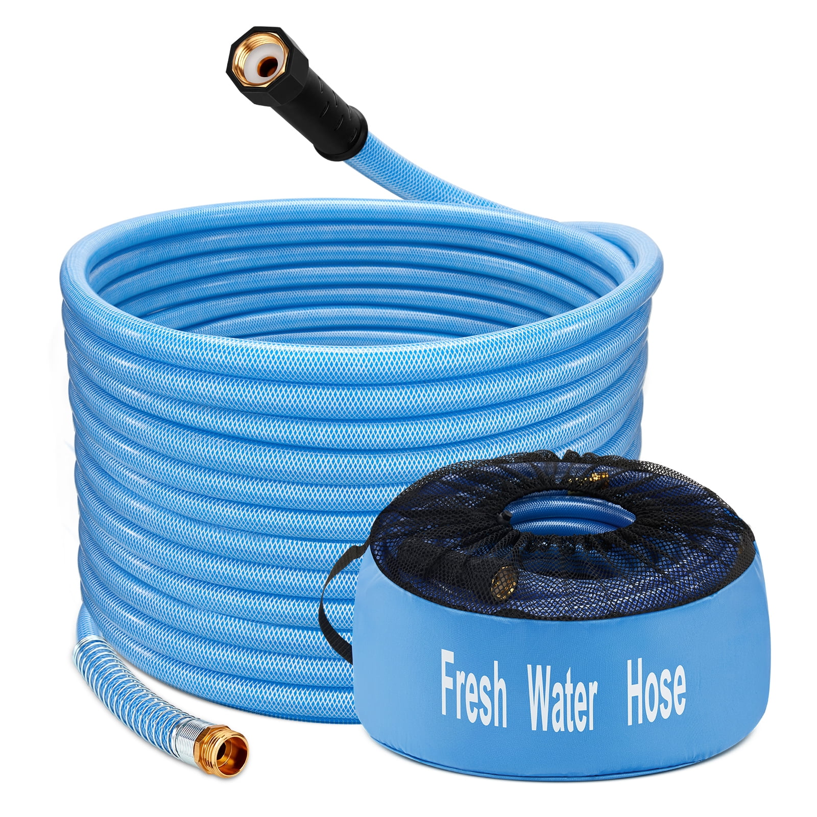 Kohree 50FT Upgraded RV Water Hose with Storage Bag, 5/8" Drinking ...