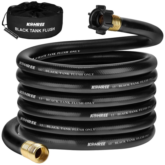 Kohree Camper & RV Black Water Hose, 15FT, No-Kink Design - Walmart.com