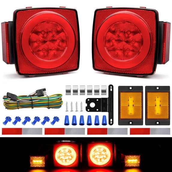 Kohree LED Trailer Lights Kit, Brake Turn Tail Lights, DOT Approved ...