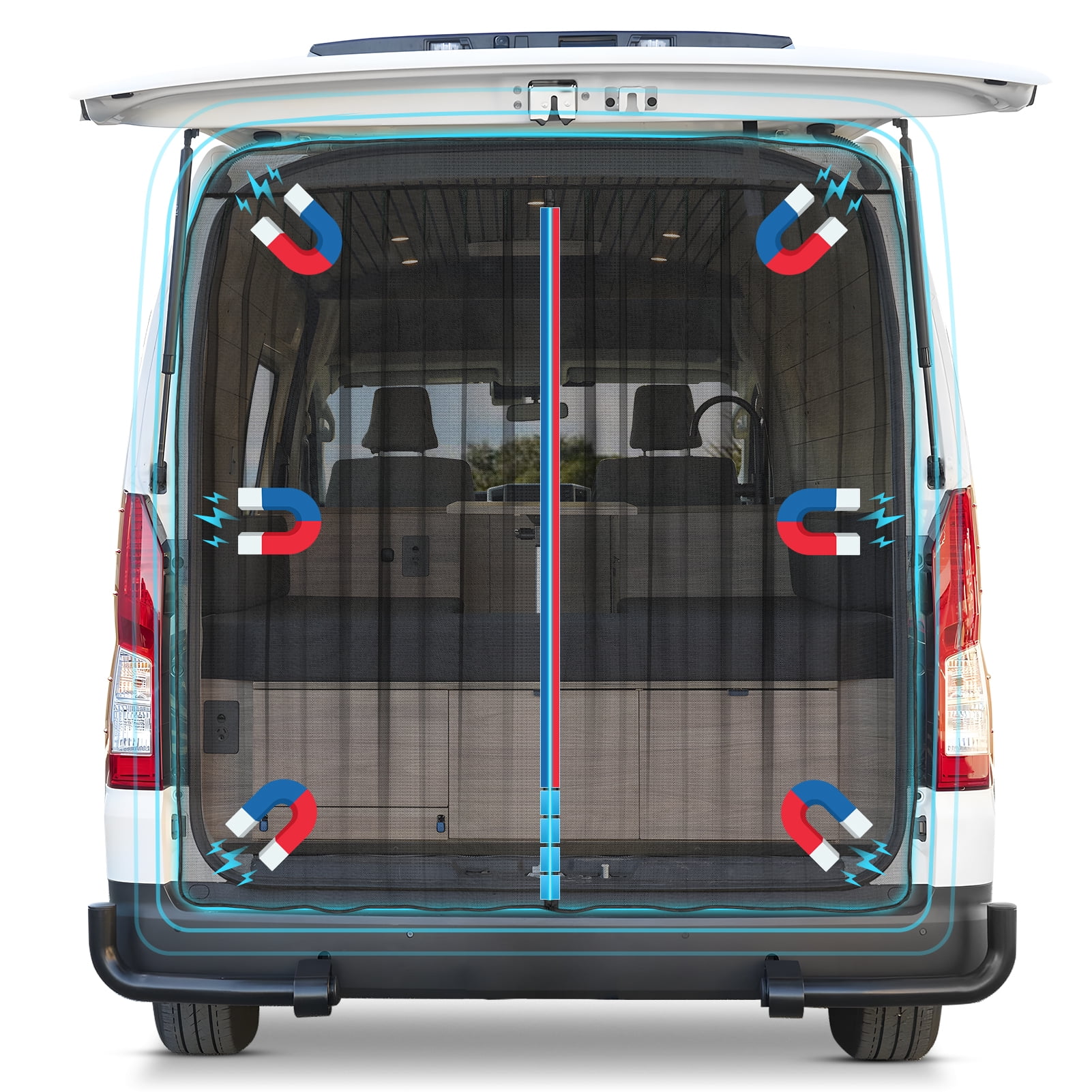 Kohree Van Bug Screen, Full Magnetic Strips Door Mesh Curtain for Side ...