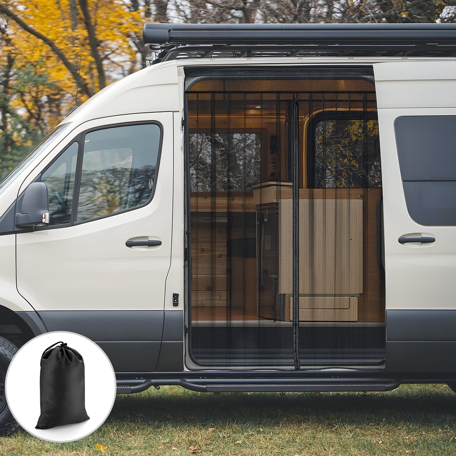 Kohree Van Bug Screen, Full Magnetic Strips Door Mesh Curtain for Side ...