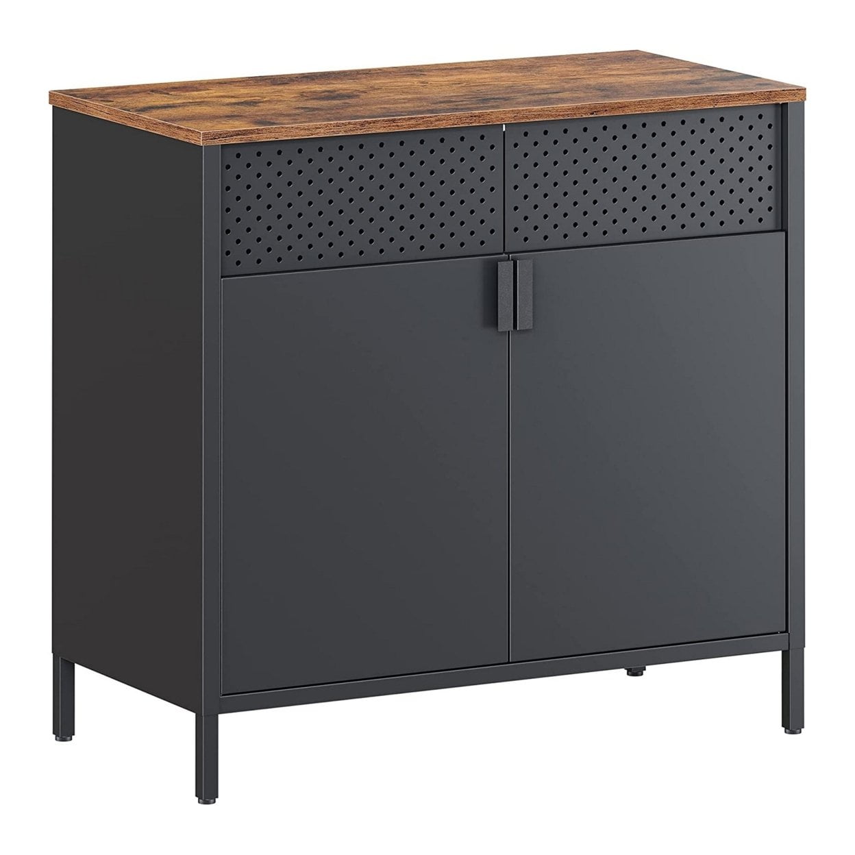 Koi 32 Inch Metal Sideboard Buffet Cabinet, Single Shelf, 2 Doors ...