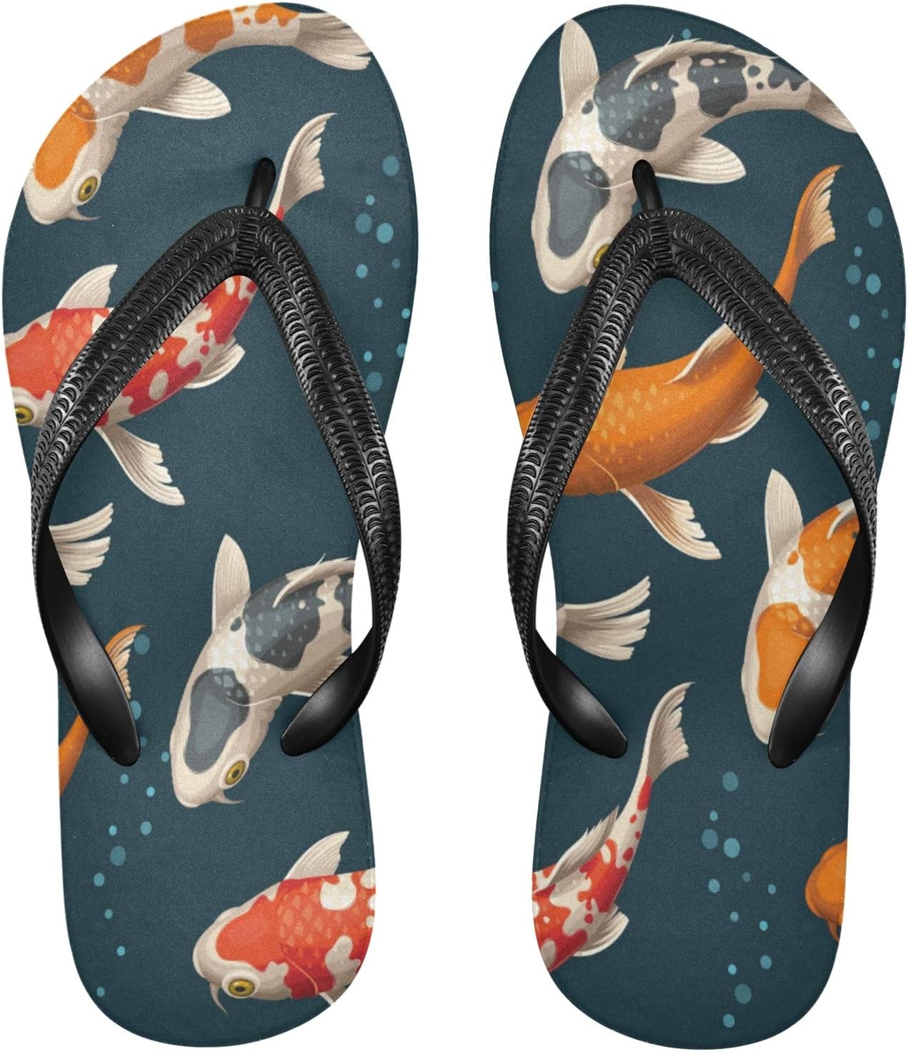 Koi Carps 3D Japanese Flip Flop Sandal Men's and Women's Summer Sandal ...