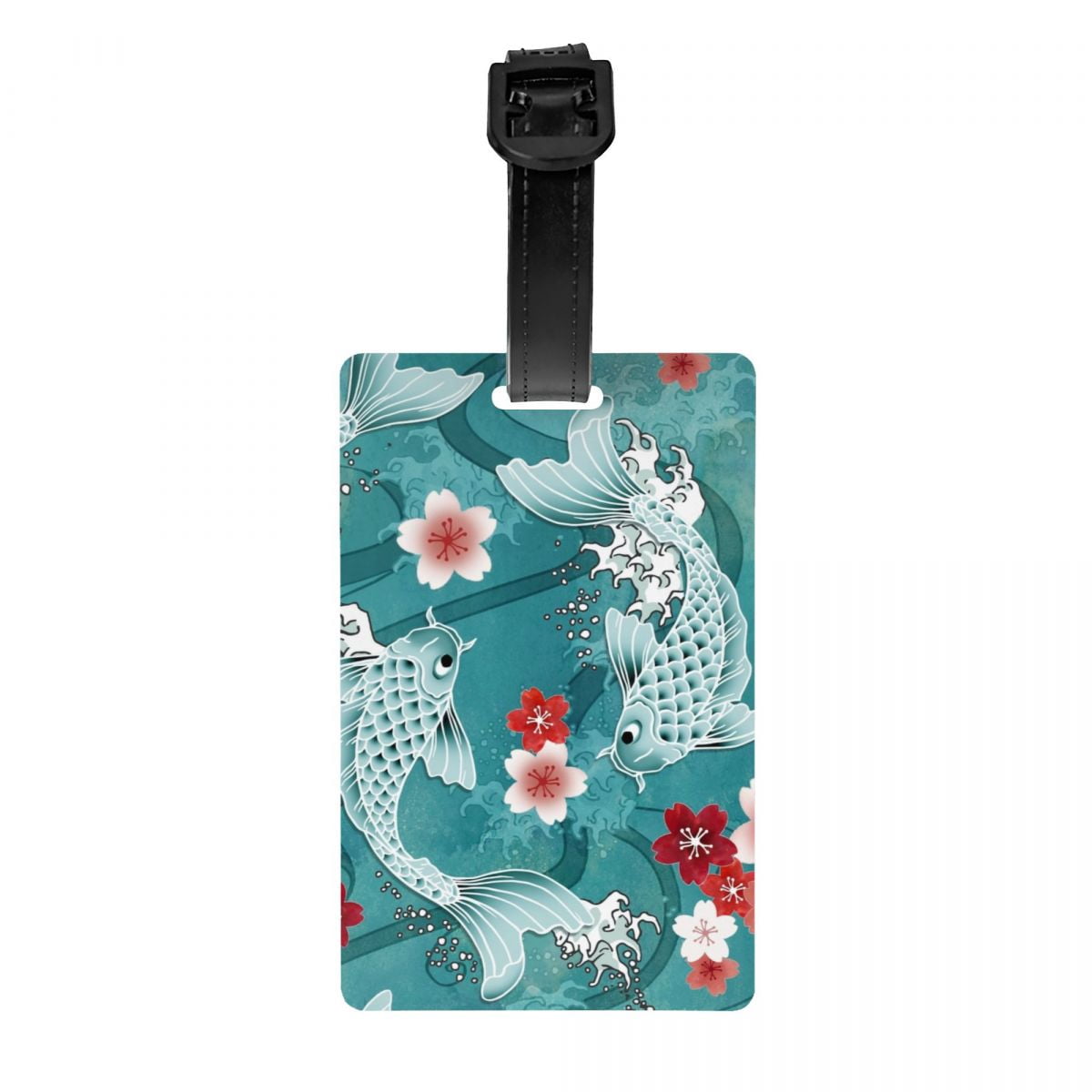 Koi Cherry Sakura Blossom Luggage Tag Privacy Protection Flower Floral ...