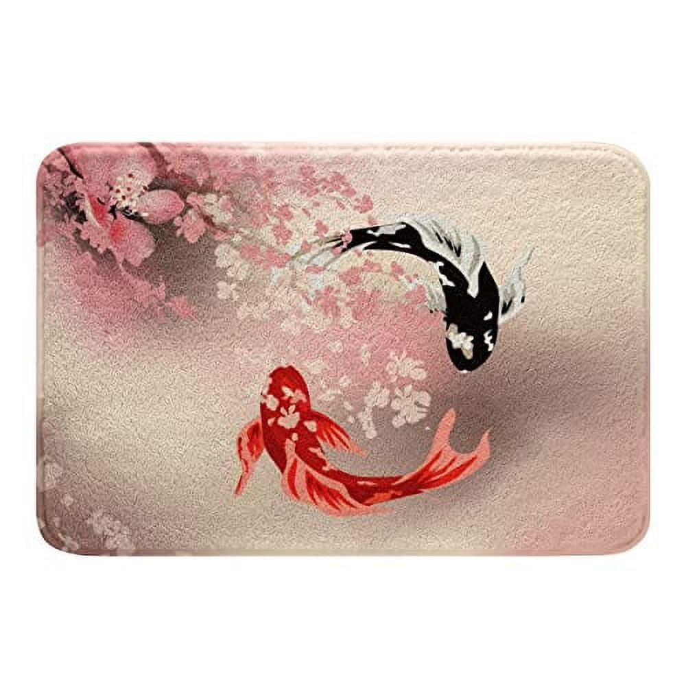 Koi Fish Bathroom Rugs Pastel Pinik Cherry Blossom Rug Japanese Style ...