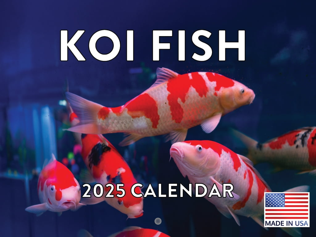 Koi Fish Calendar 2025 Monthly Wall Calender | American Made In The USA ...