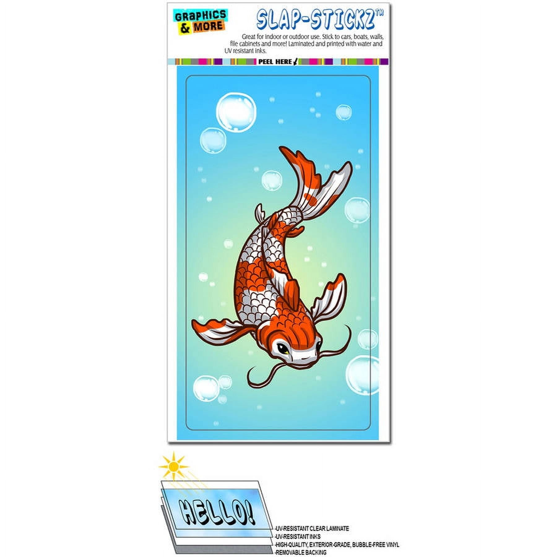 Koi Fish Chinese Automotive Car Window Locker Bumper Sticker - Walmart.com