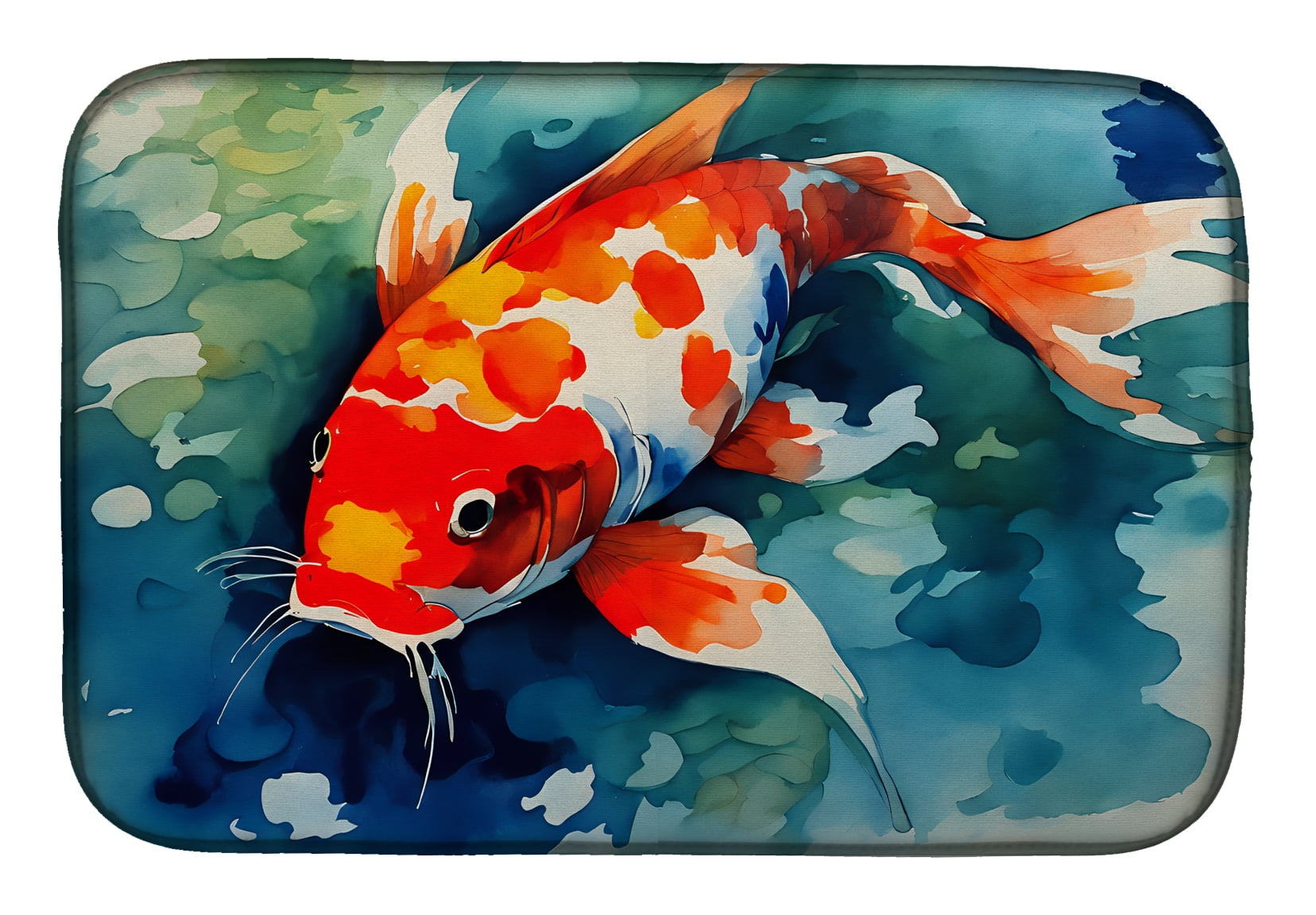 Carolines Treasures DAC2794DDM 21 x 14 in. Koi Fish Dish Drying Mat ...