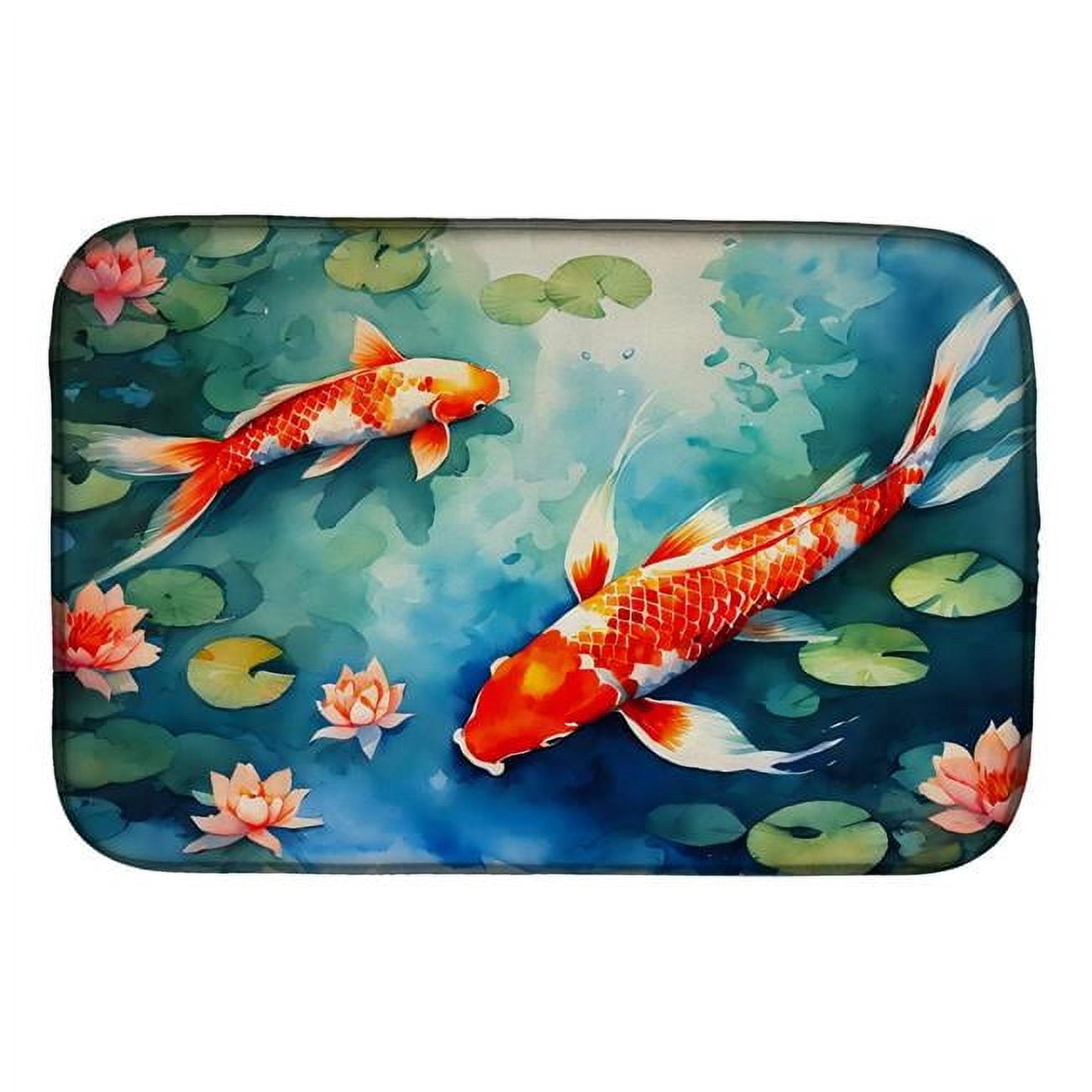 Carolines Treasures DAC2798DDM 21 x 14 in. Koi Fish Dish Drying Mat ...