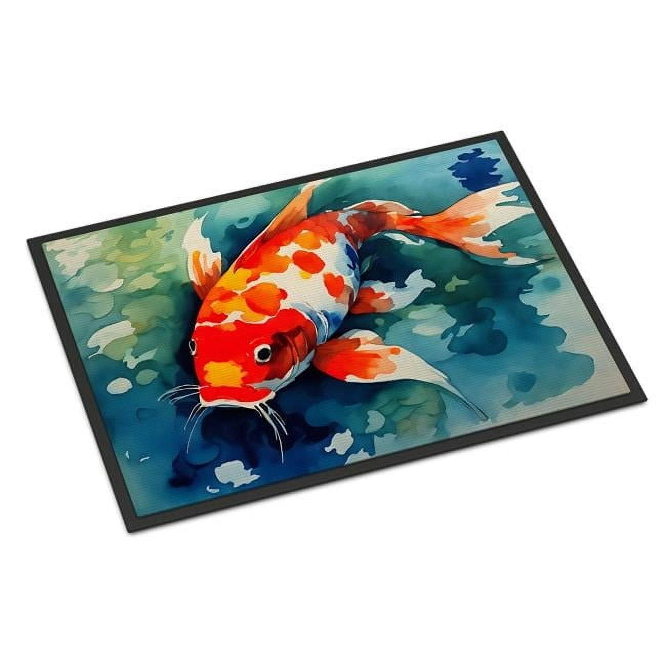 Carolines Treasures DAC2794JMAT 0.15 x 24 x 36 in. Koi Fish Doormat ...
