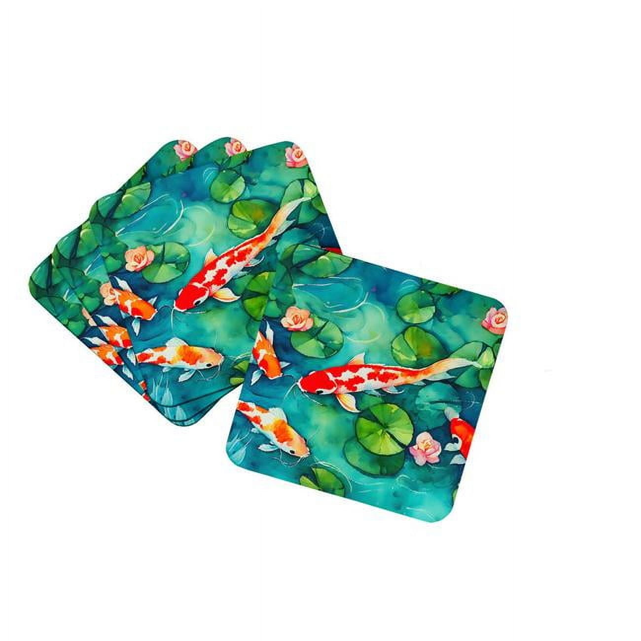 Carolines Treasures DAC2801FC 3.5 x 3.5 in. Koi Fish Foam Coasters - Walmart.com
