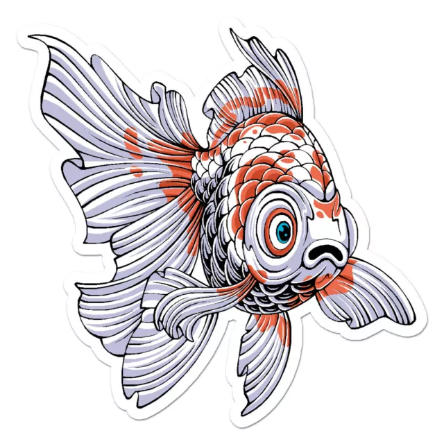Koi Fish Goldfish Sticker Phone Decal Water Bottle Stickers Car Decals ...