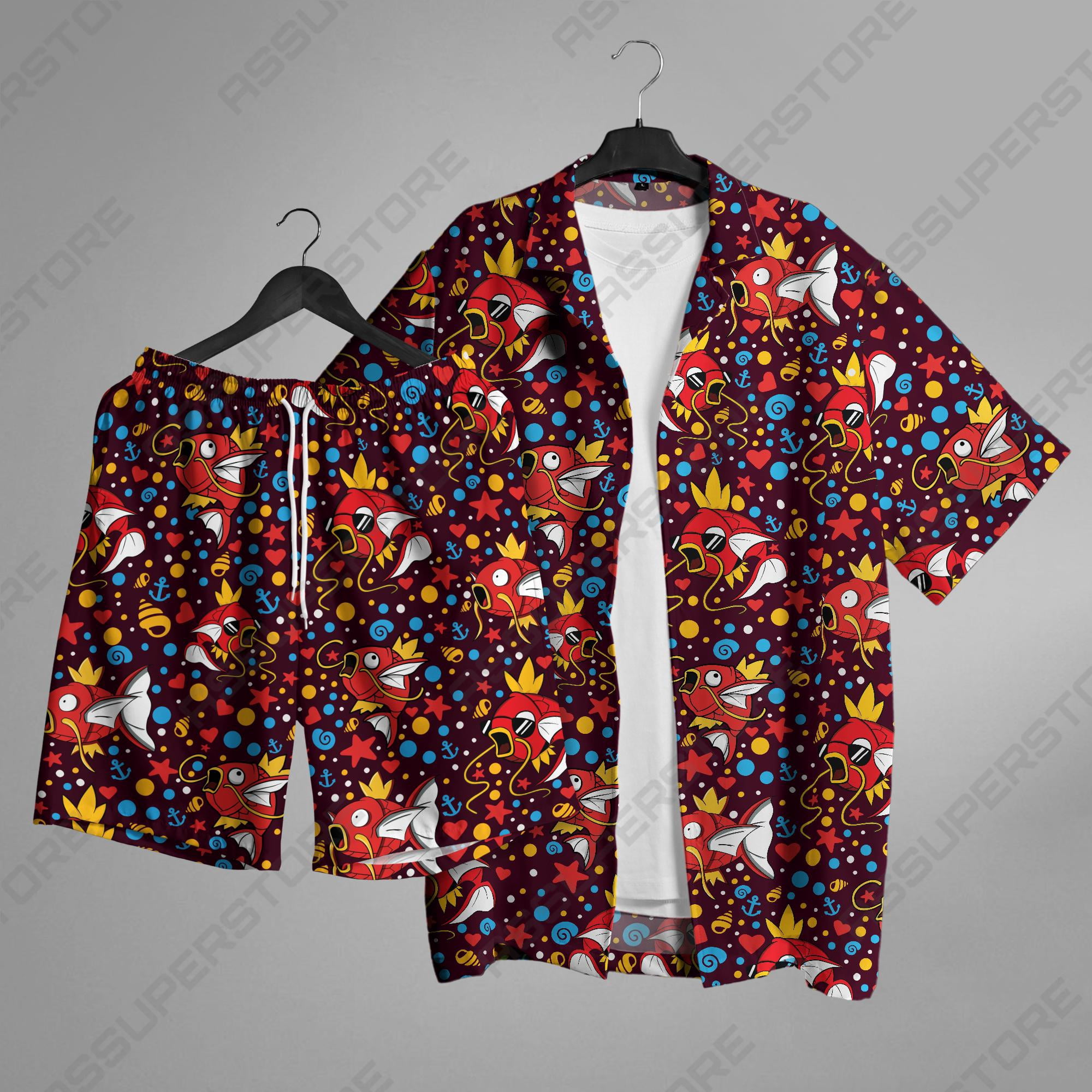 Koi Fish Hawaiian Shirt Koi Fish Button Up Shirt Tropical Hawaii Shirt ...