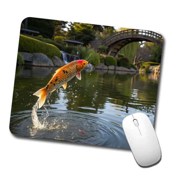 Koi Fish Jumping Mouse Pad Low Profile Gaming Mat - Walmart.com