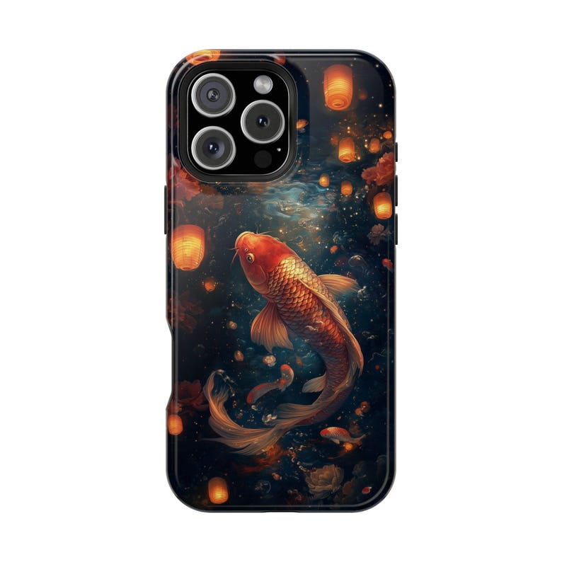 Koi Fish Lantern Phone Case Dreamlike Fantasy Water Artwork with iPhone ...