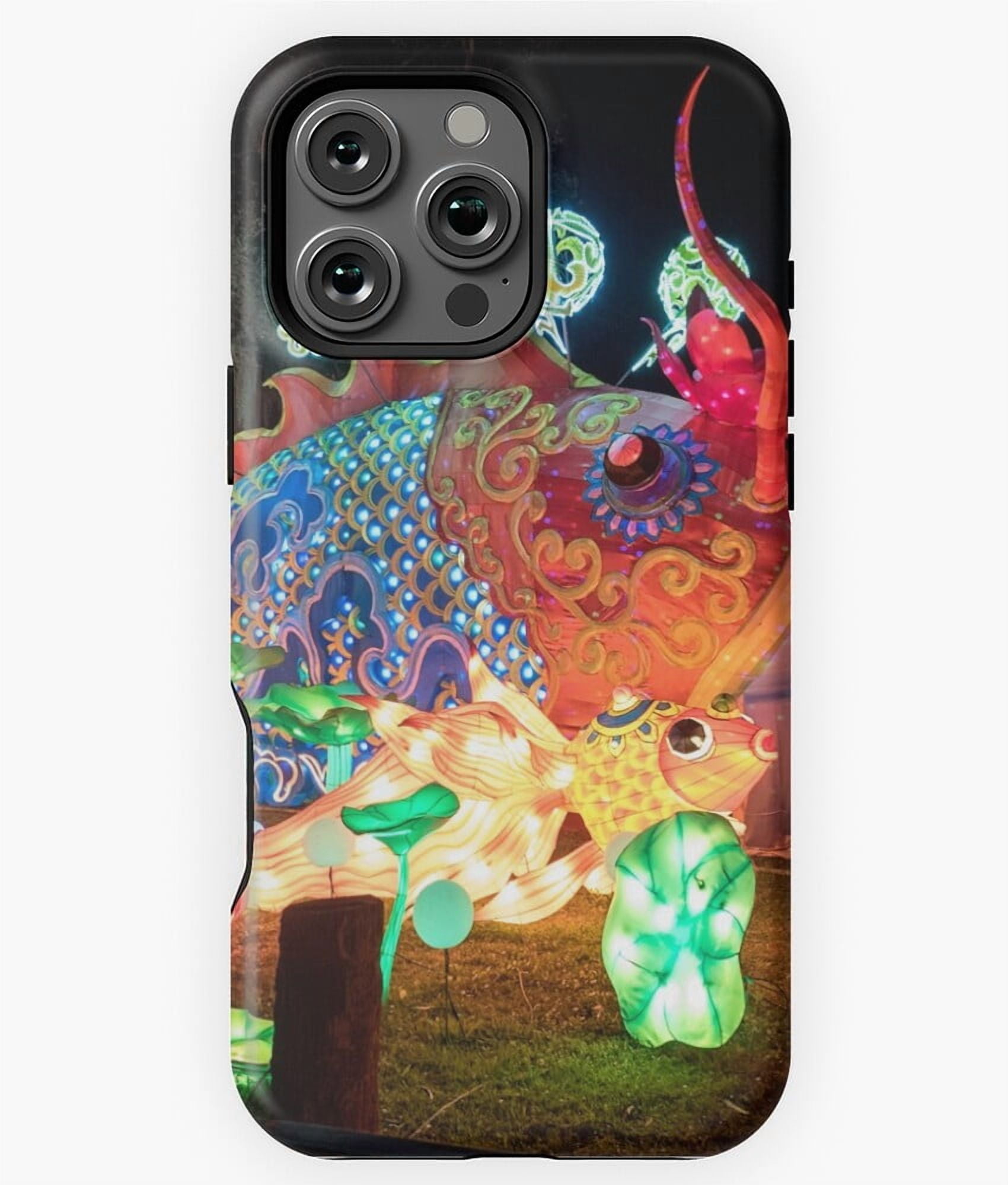 Koi Fish Pond Japanese Garden Art Phone Case for iPhone 16 15 14 13 12 ...