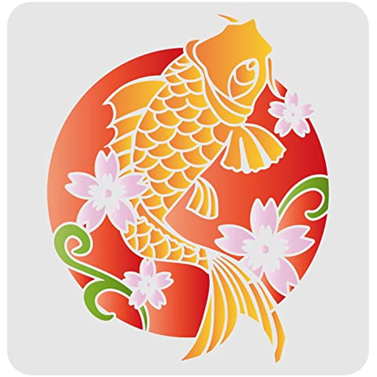 Koi Fish Stencil