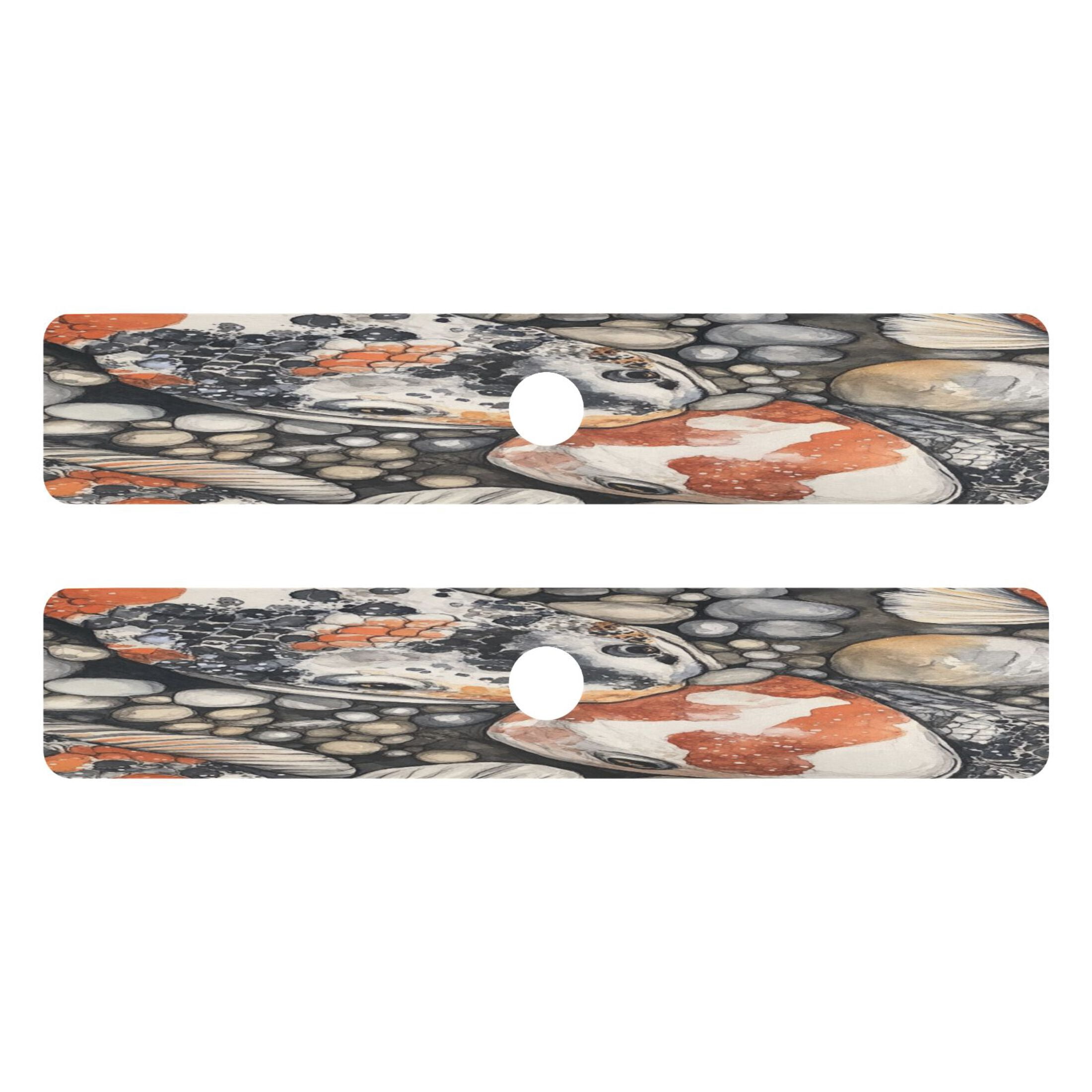 Koi Fish and Pebbles Extra Long Silicone Algae Sink Mat 30x5.4in 2 Pack ...