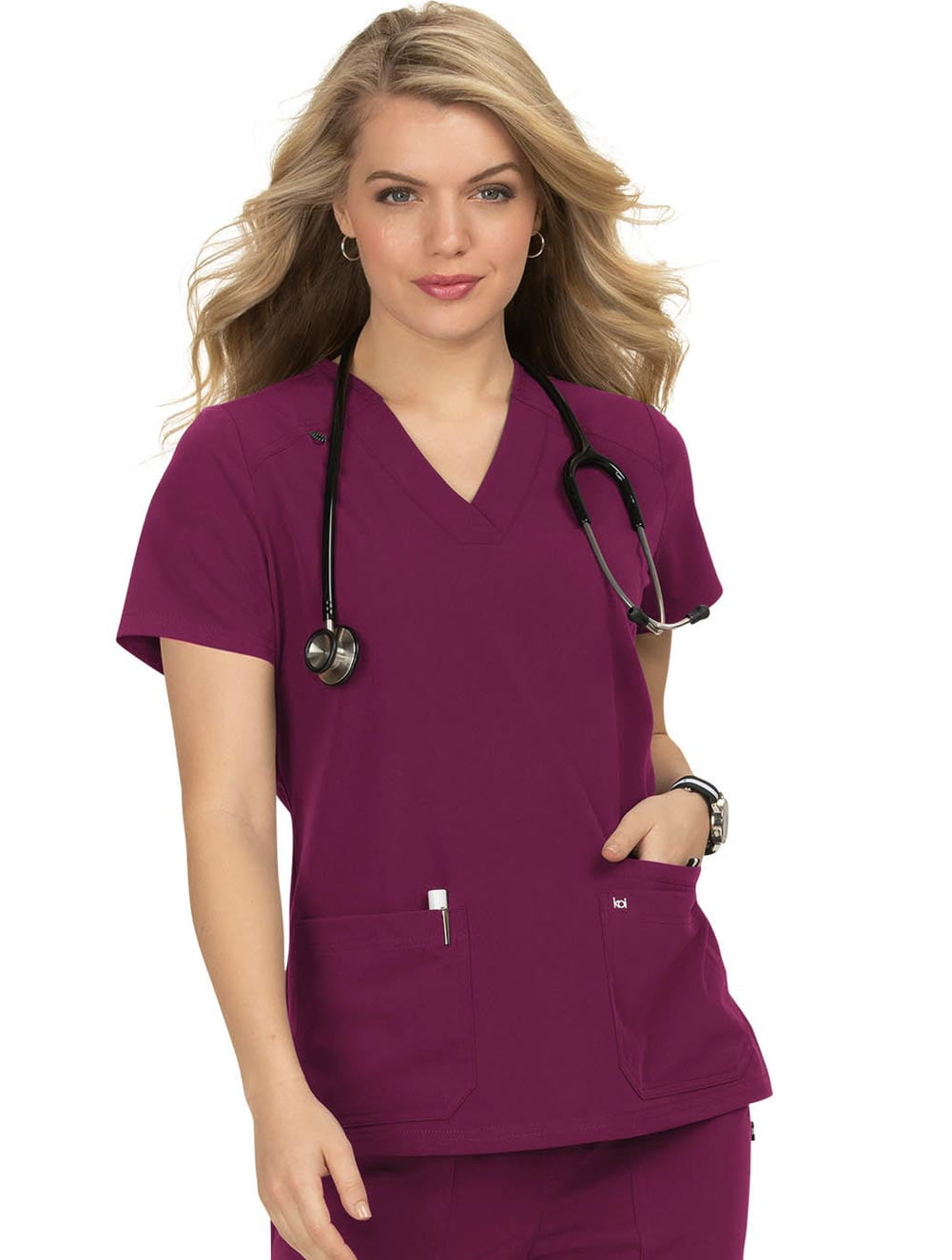 Koi 'Hustle and Heart' Top Scrub Top - Walmart.com