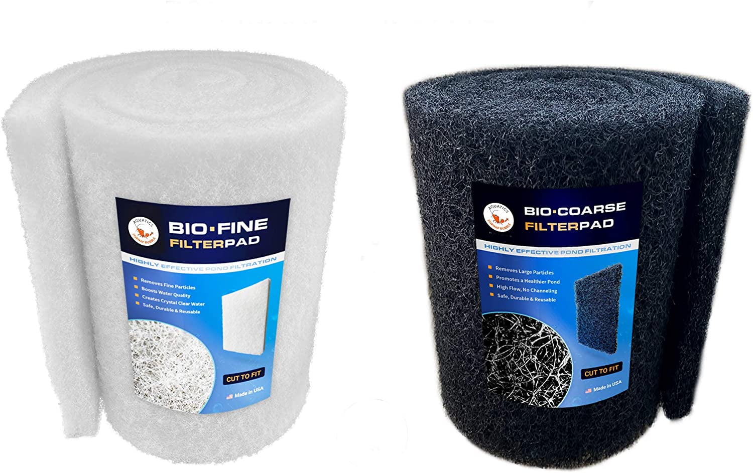 Koi Pond Filter Media Pad Kit - Rigid COARSE and Durable FINE - 2 Bulk ...