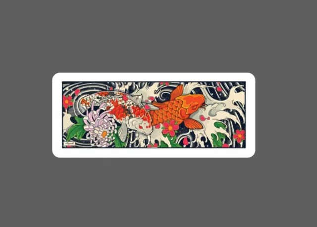 Koi Pond Sticker Koi Fish Waterproof Sticker Phone Decal Water Bottle ...