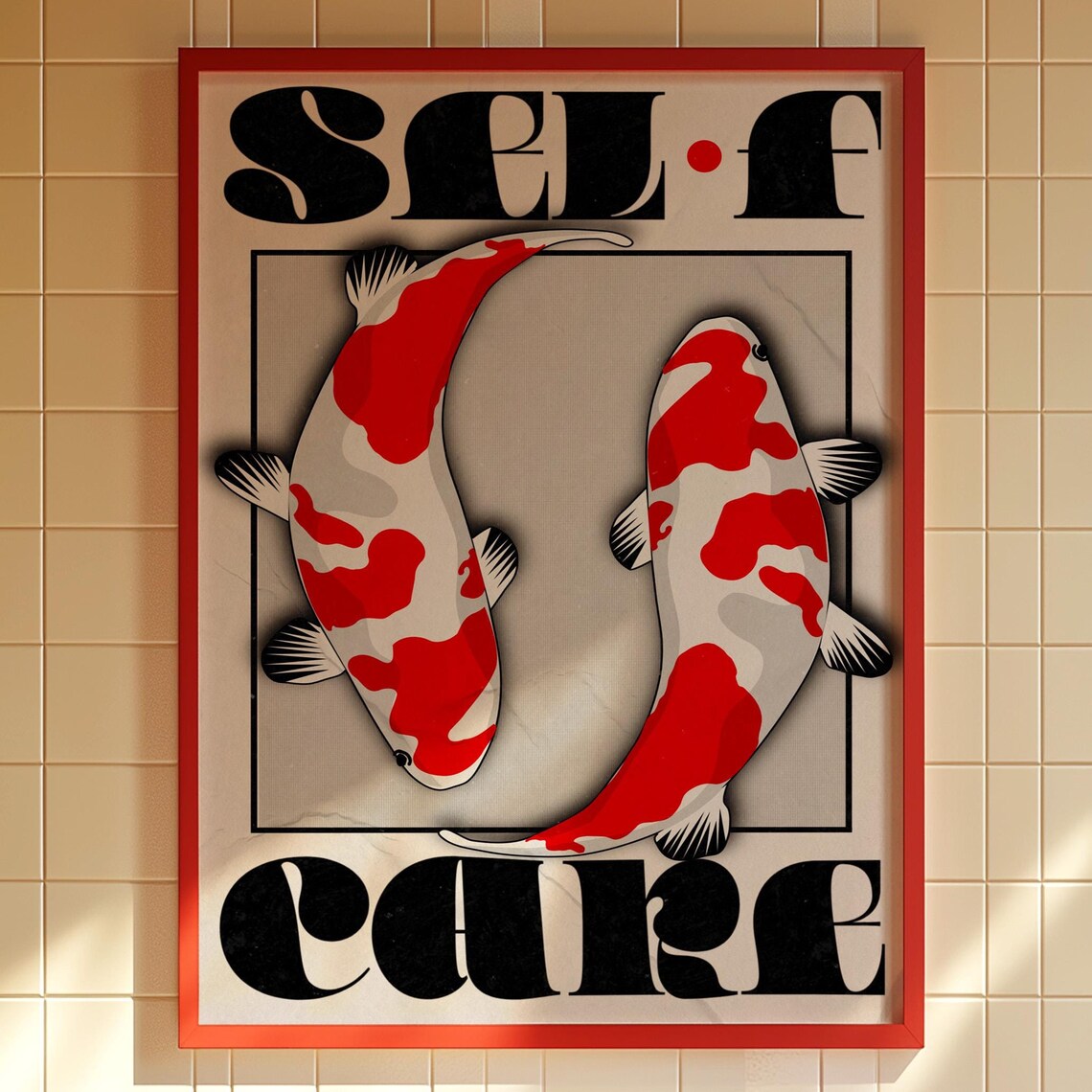 Koi Poster, Self Care Print, Affirmation Poster, Kitsch Aesthetic Art ...