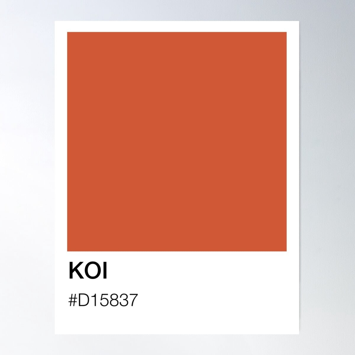 Koi Rare Color Paint Hex Code Poster Wall Art, Modern Wall Decor For ...