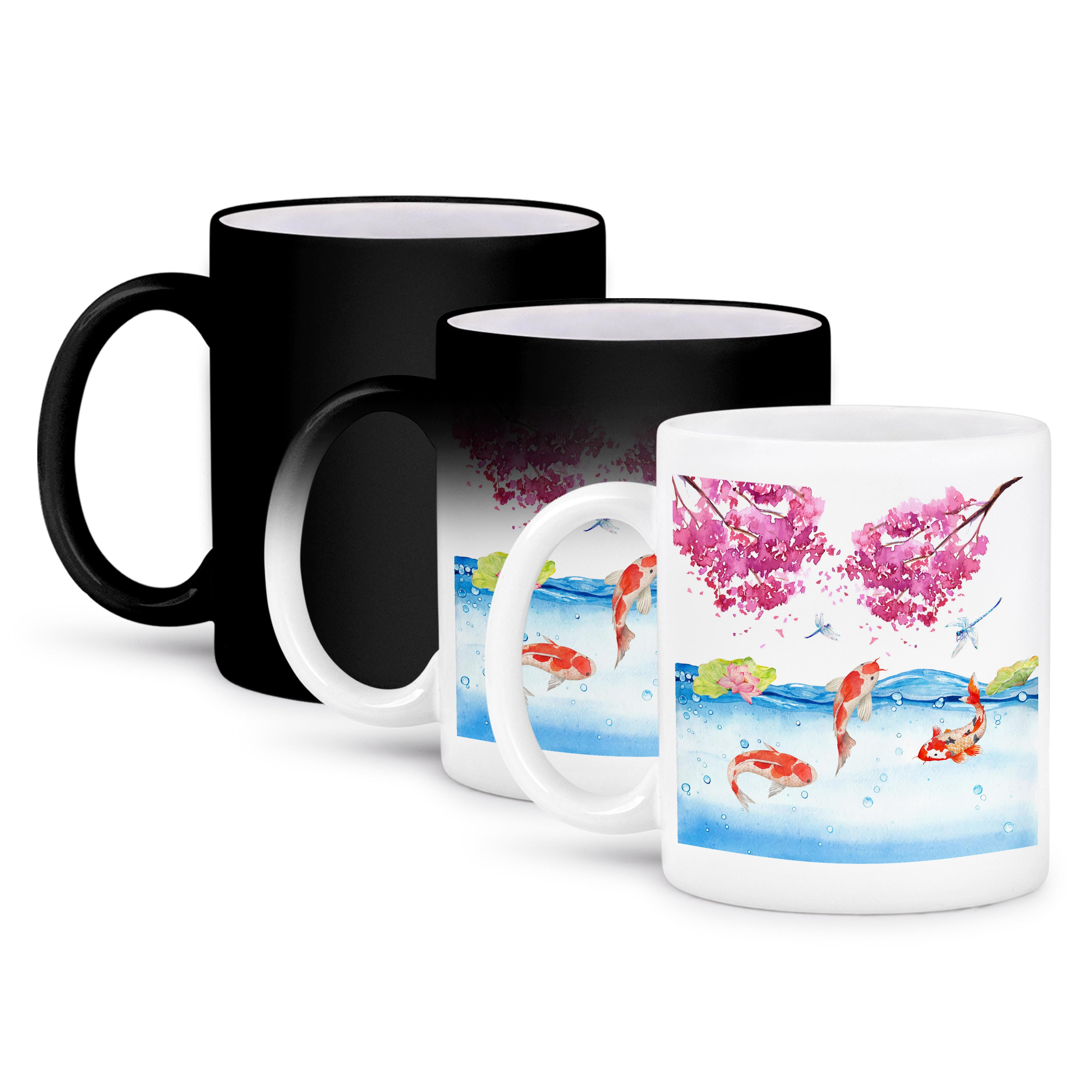 3dRose, Koi fish fishes Asia Asian water cherry blossom sakurah ...