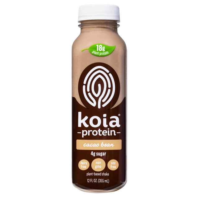 Koia Protein Nutritional Shake, Cacao Bean, 18g Plant Protein, Non ...