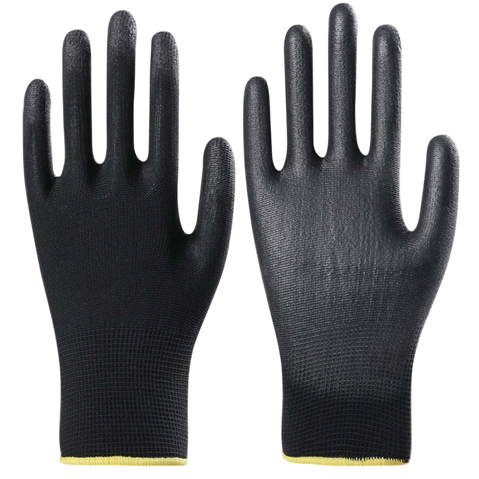 Kojanyu 3 Pairs Horticultural Gloves, Nylon Palm Coating Dip Coating ...