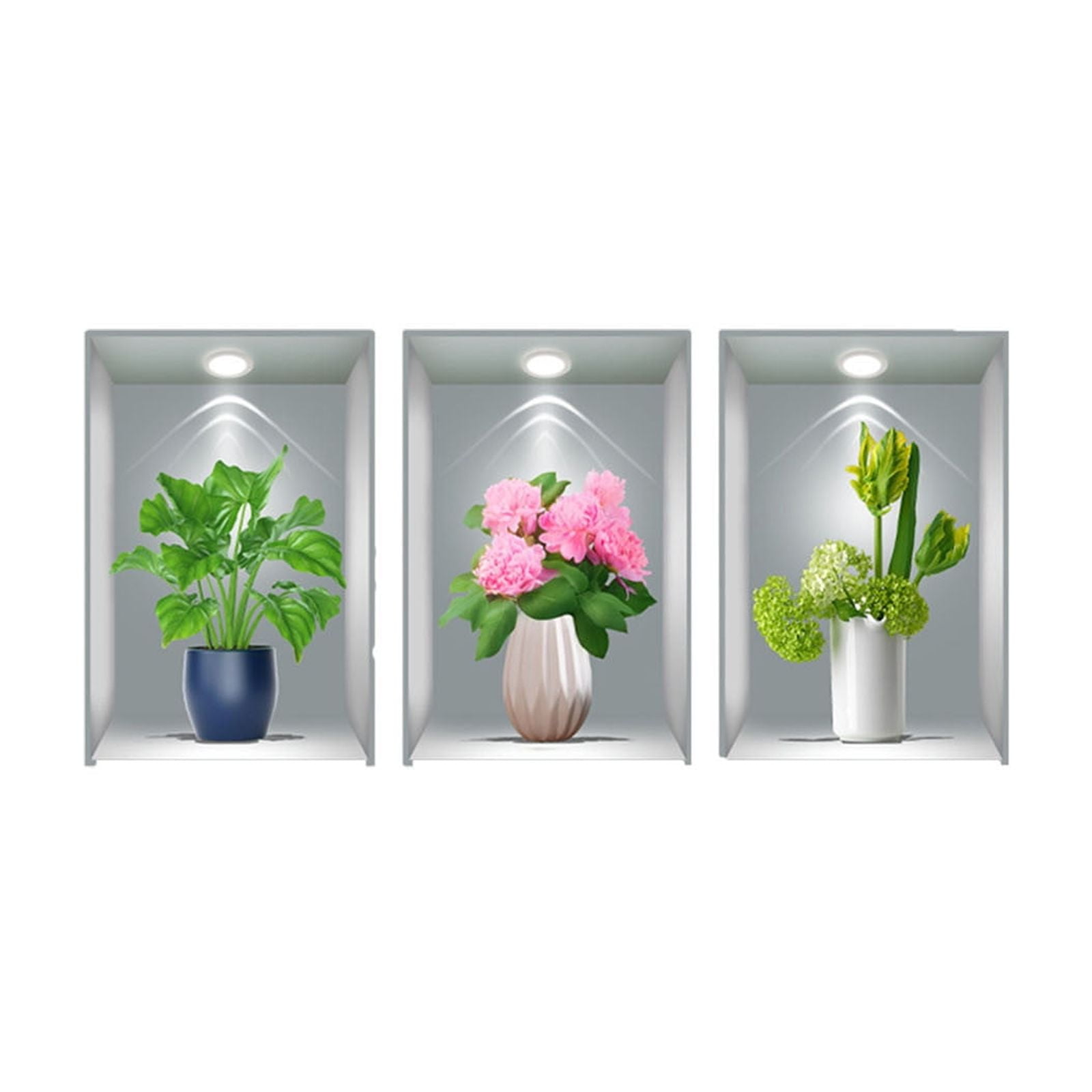 Kojanyu 3D Botanical Decal 40×60 cm,Textured Plant Mural Sticker for ...