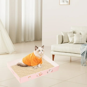 Halinfer Portable Cat Travel Litter Box, Collapsible Car Litter Box ...