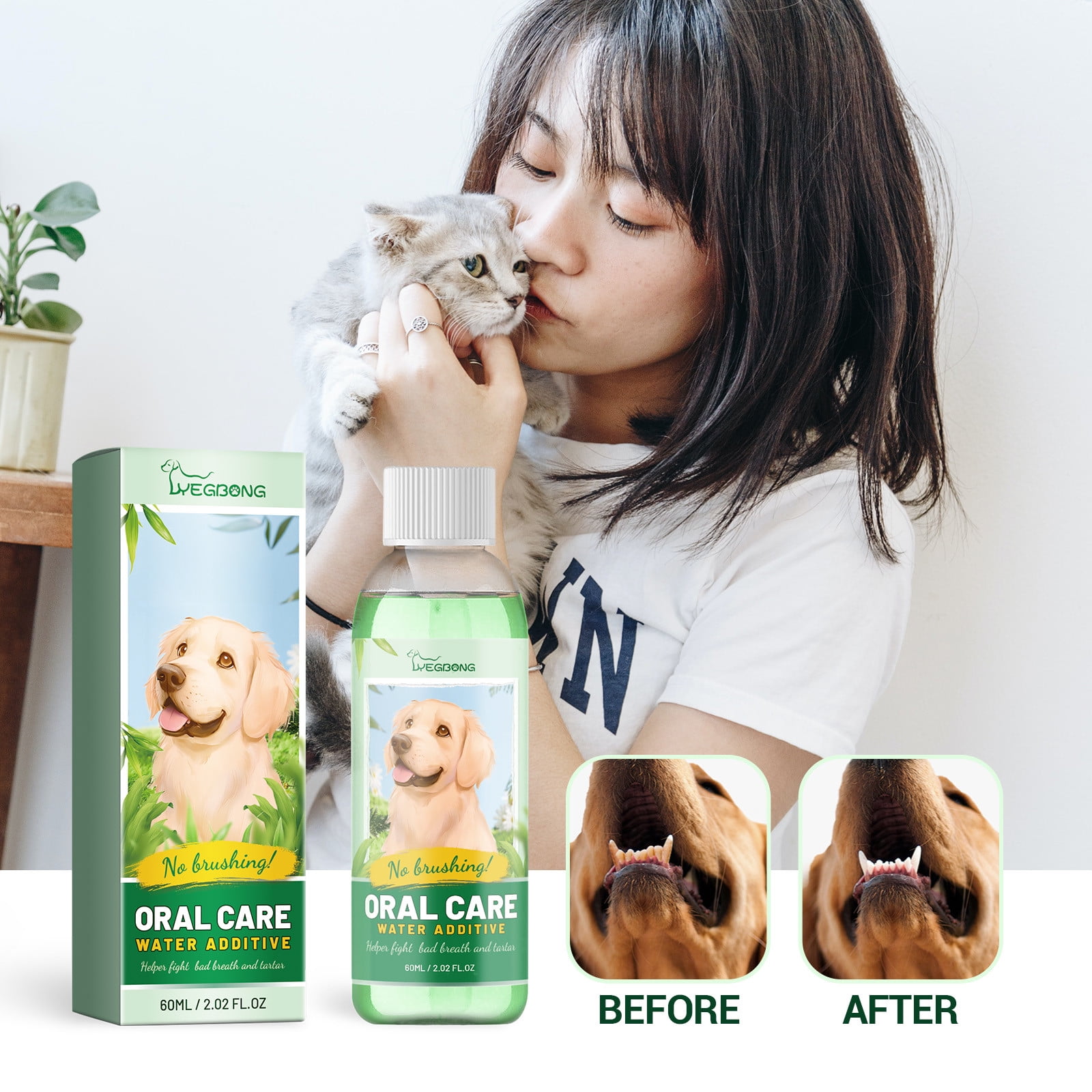 Kojanyu Pet Dental Care Water Additive 60ml - Tartar Prevention formula ...