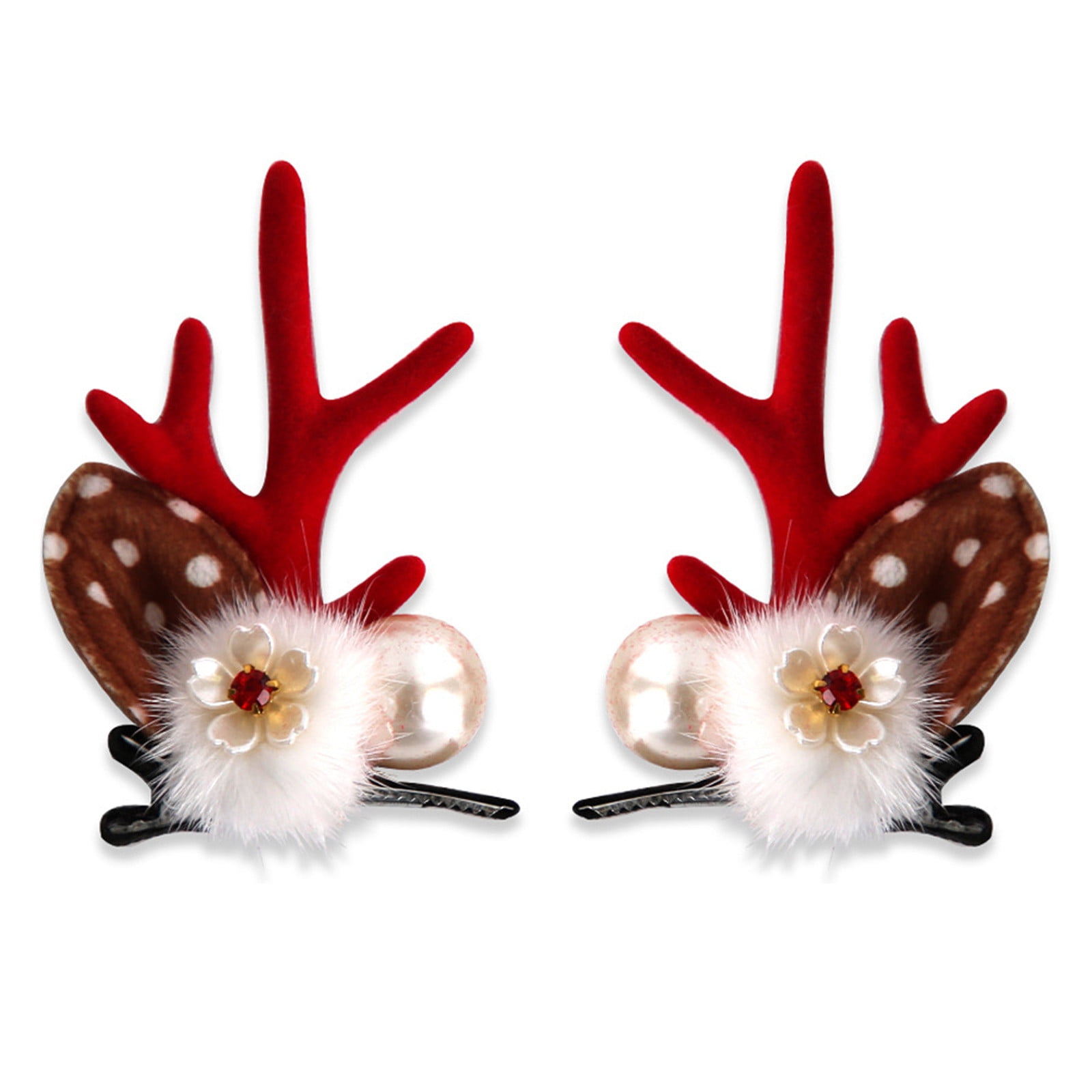 Kojanyu Reindeer Antlers Christmas Hair Clips – Festive Fun Holiday ...