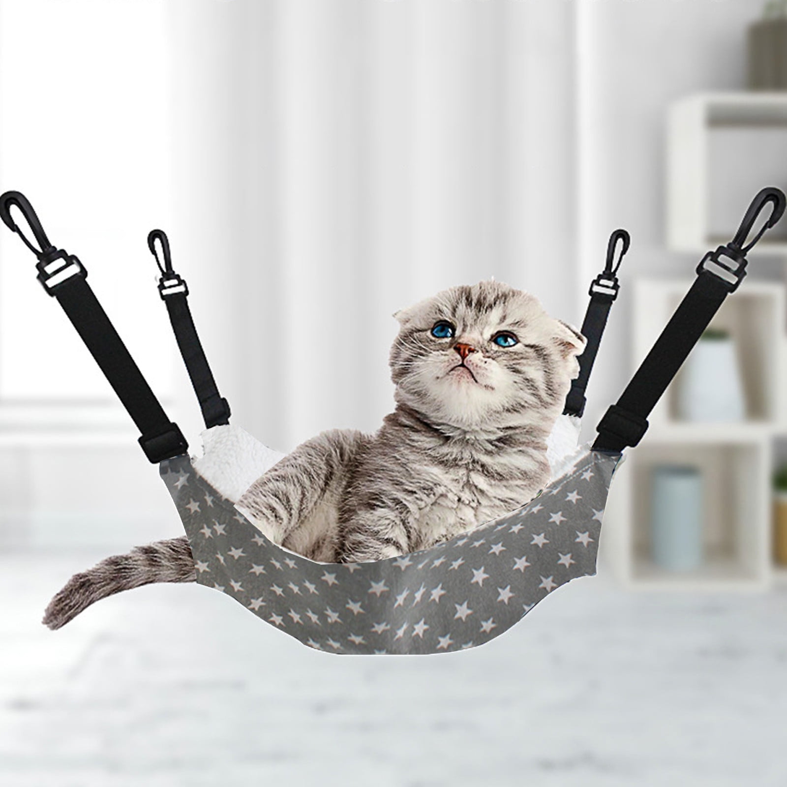 Kojanyu Reversible Cat Hanging Bed - Winter Warm & Summer Cool Cat Cage ...