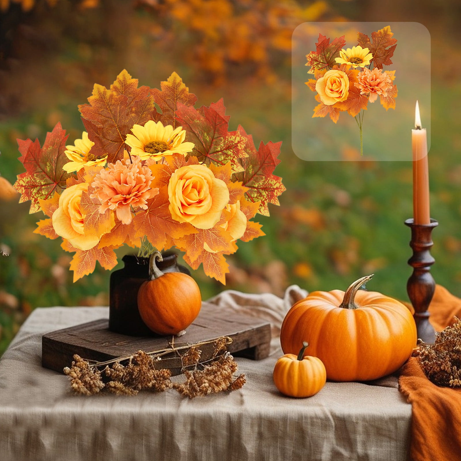 Kojanyu Simulation Red Maple Leaf, 15.35X7.87X7.87 Inch Fake Branches ...