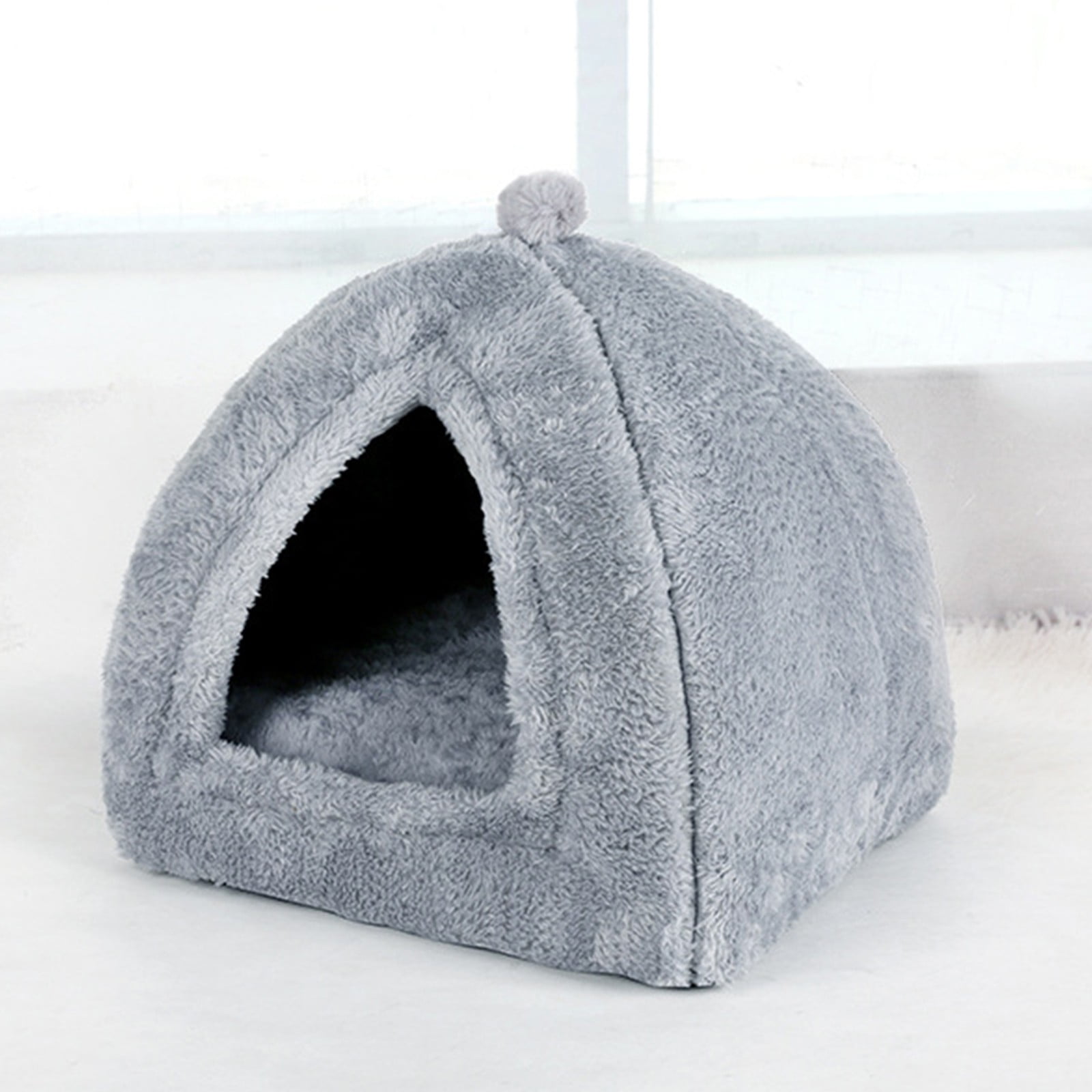 Kojanyu Soundproof Cat Bed Cave - Fully Enclosed Winter Pet House ...