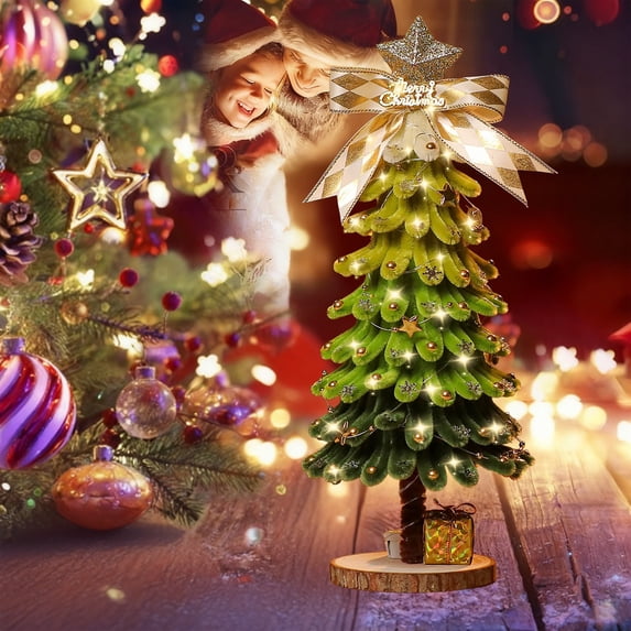 Kojanyu Twisted Stick Christmas Tree Ornament With Lights And Festive ...