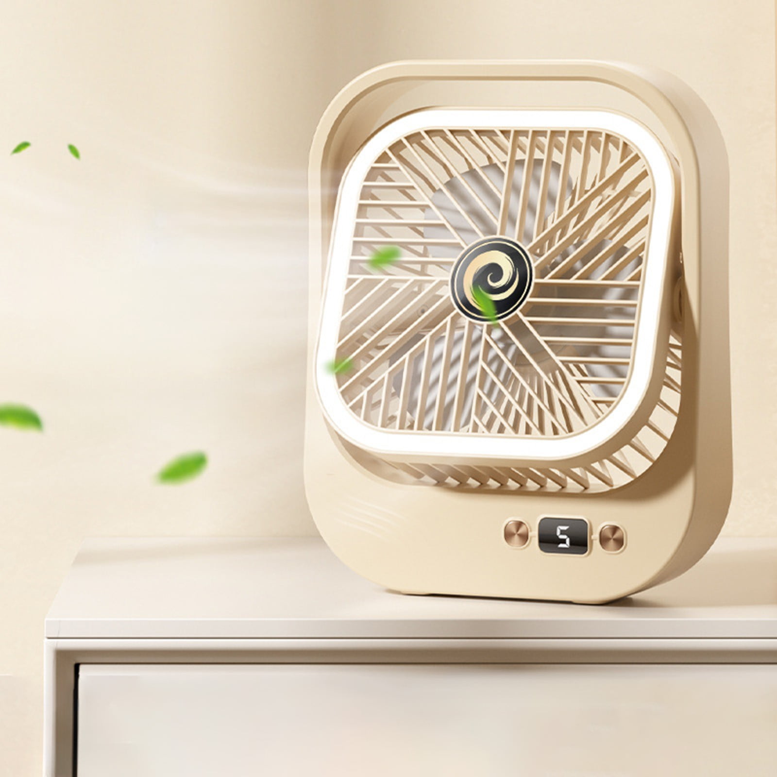 Kojanyu USB Charging Warm Night Light Fan for office and Dorm,Mini Loop ...