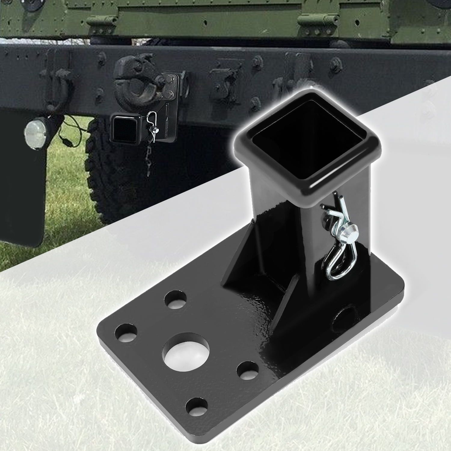 Kojem 2" Receiver Hitch for HUMVEE MILITARY w/Hitch Pin Powder Coated ...