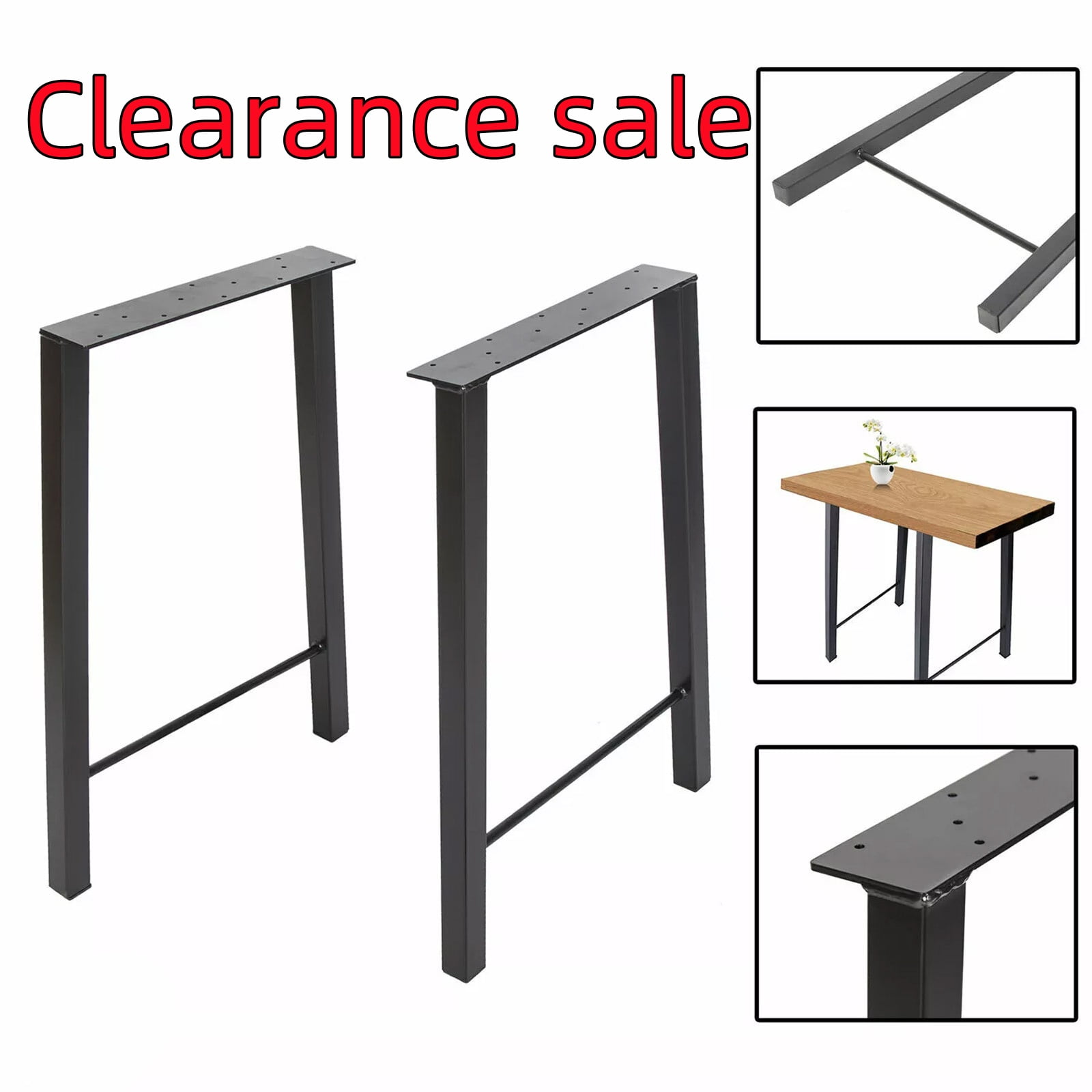"Kojem 28"" Height Tall Desk Legs, Metal Furniture Leg, Set of 4 Heavy ...